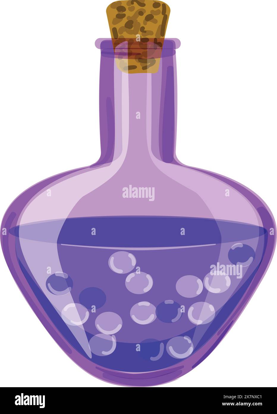 Cartoon potion bottle with bubbles Stock Vector Image & Art - Alamy