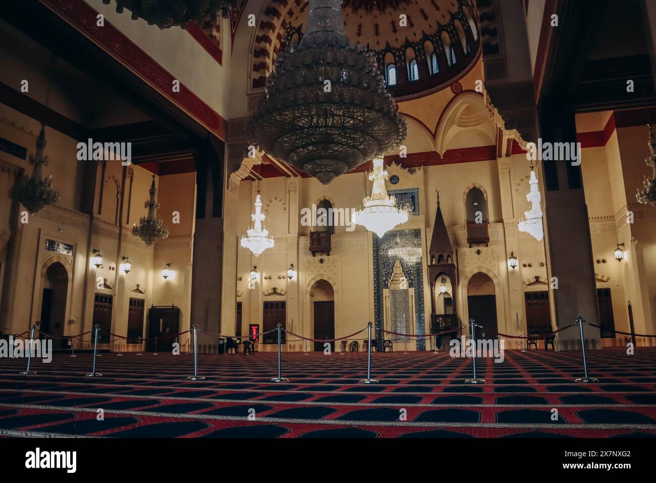Inside the Mohammad Al-Amin Mosque, a Sunni Muslim mosque located in ...