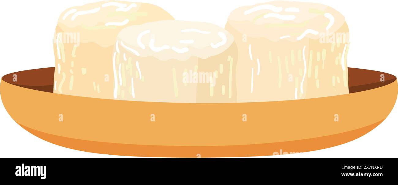 French food jelly icon cartoon vector. Cream custard Stock Vector Image ...