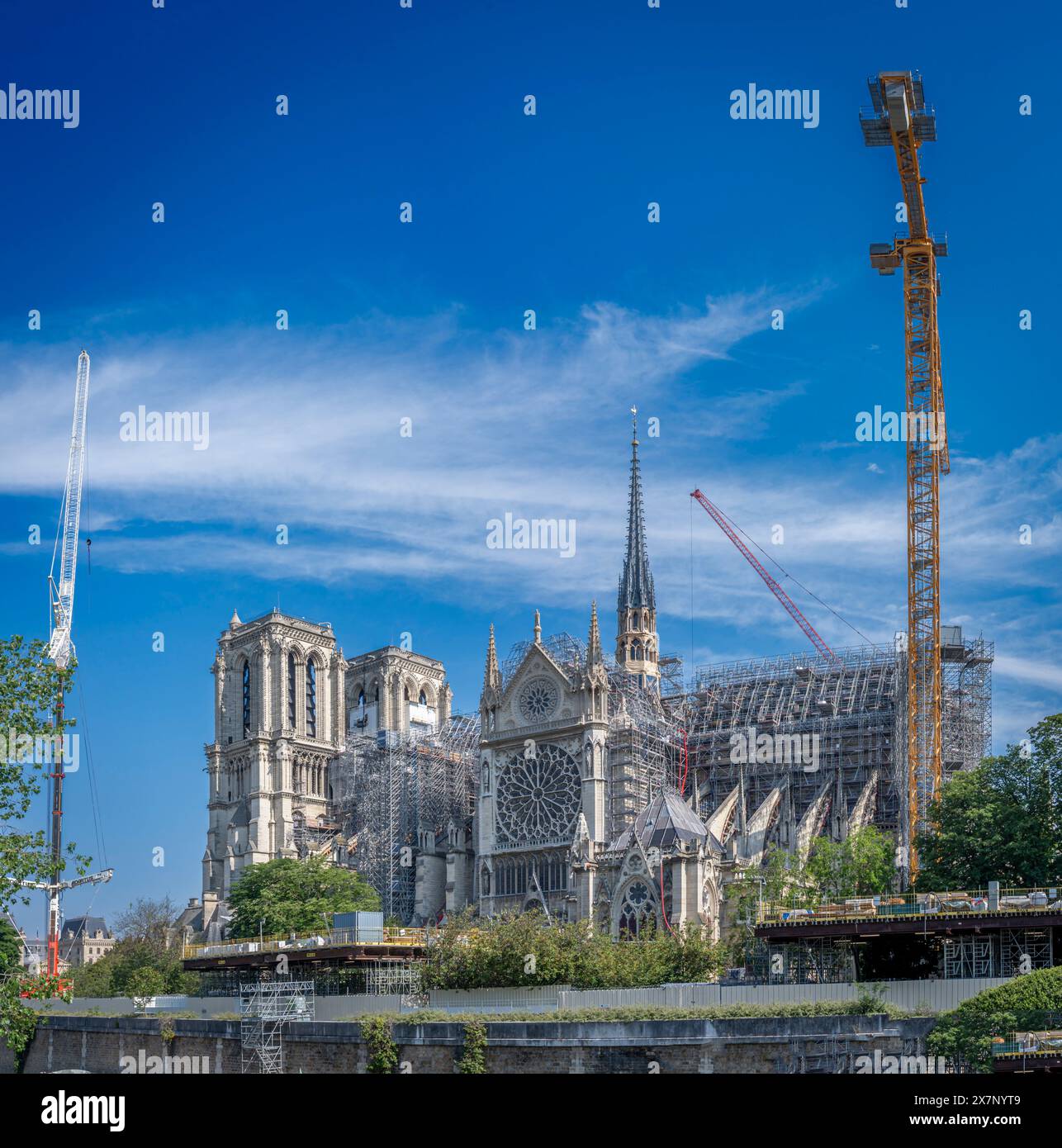 Paris, France - 05 20 2024: Notre Dame de Paris. Panoramic view of the ...