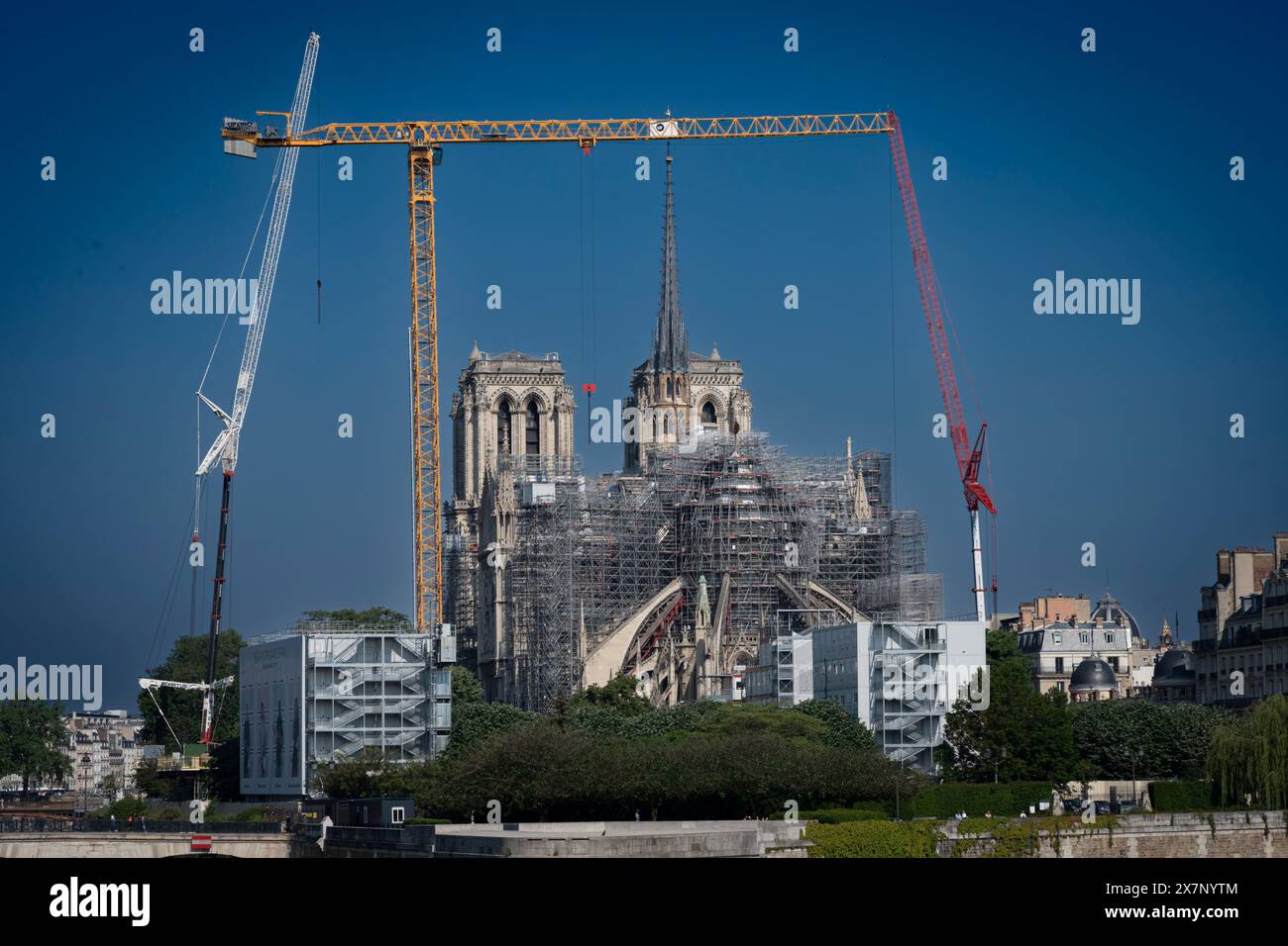 Paris, France - 05 20 2024: Notre Dame de Paris. Panoramic view of the ...