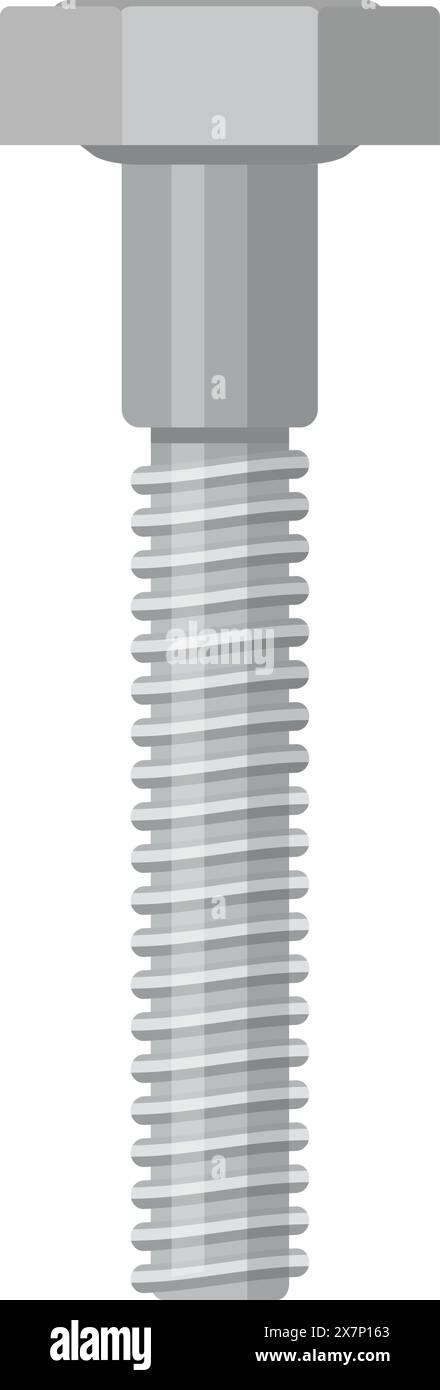 Realistic metal bolt isolated on white Stock Vector Image & Art - Alamy