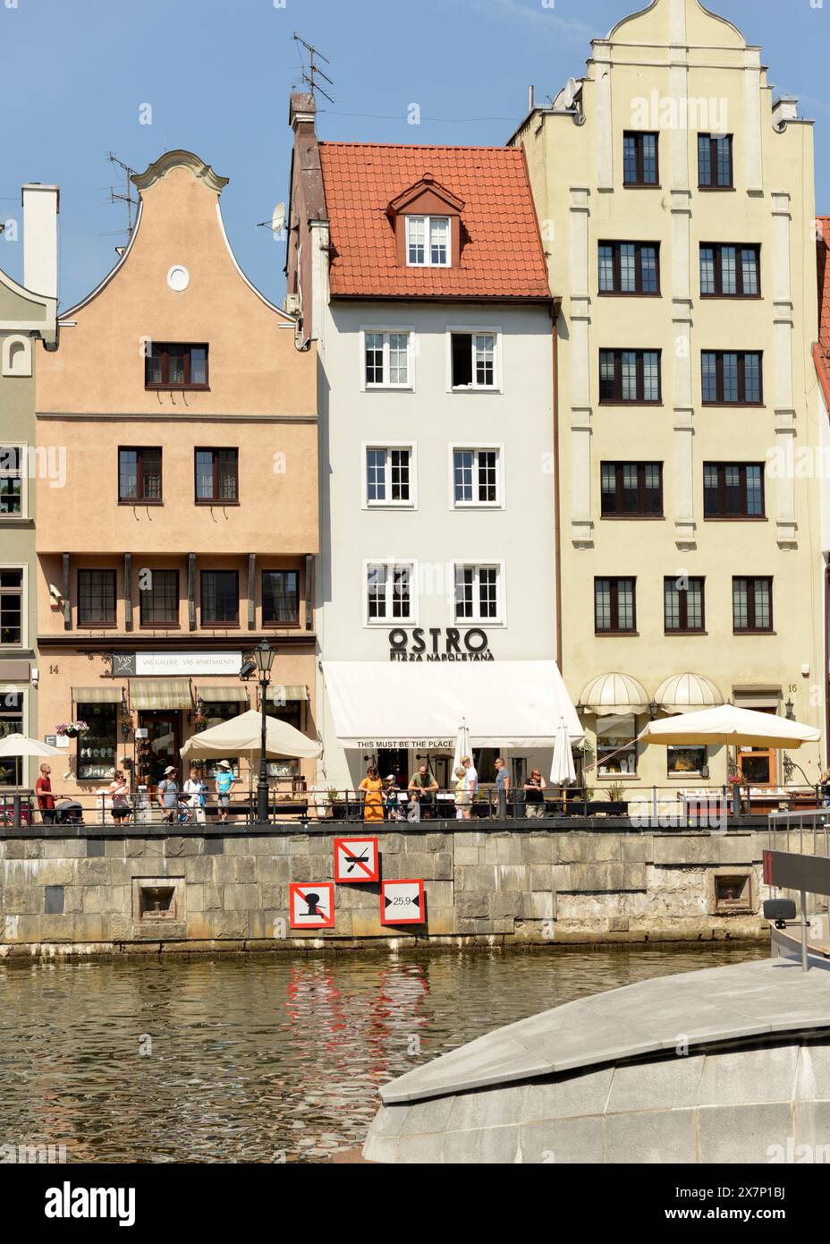 The Ostro Pizza Napoletana Restaurant on the river promenade in the Old ...