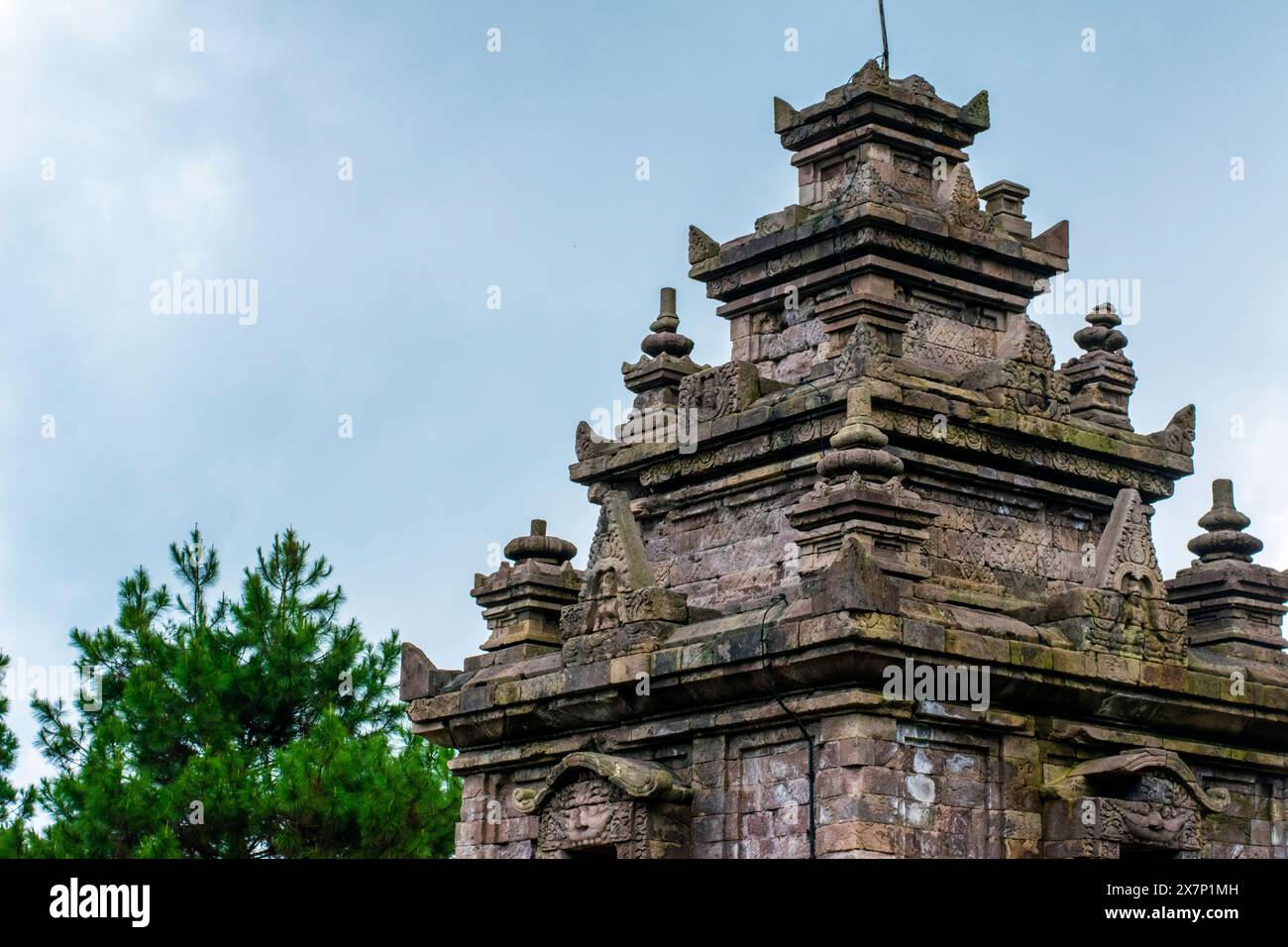 An ancient landmark known as Gedong Songo temple or candi Gedong Songo ...