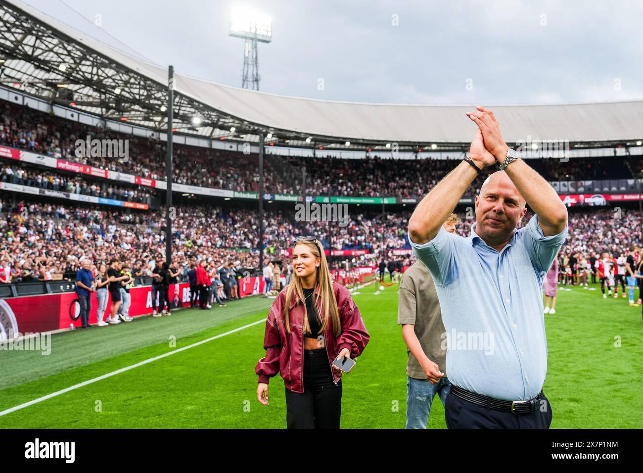 Rotterdam, The Netherlands. 19th May, 2024. Rotterdam - Feyenoord coach ...