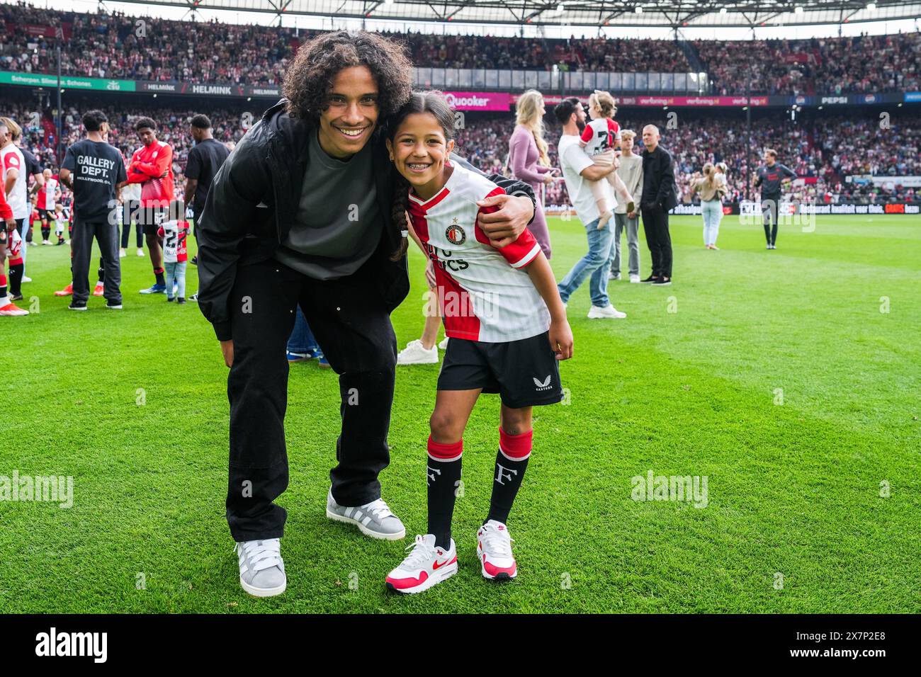 Rotterdam - Gjivai Zechiel of Feyenoord with family during the ...