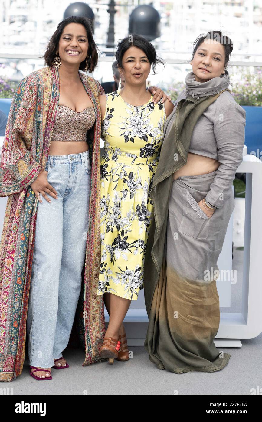 Cannes, France. 21st May, 2024. Shahana Goswami, Sandhya Suri and ...