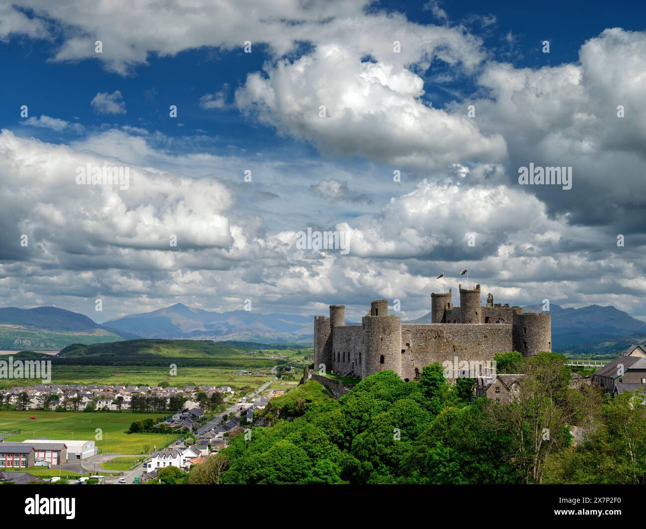 Built in the 1280s, Harlech castle stands on a high cliff and ...