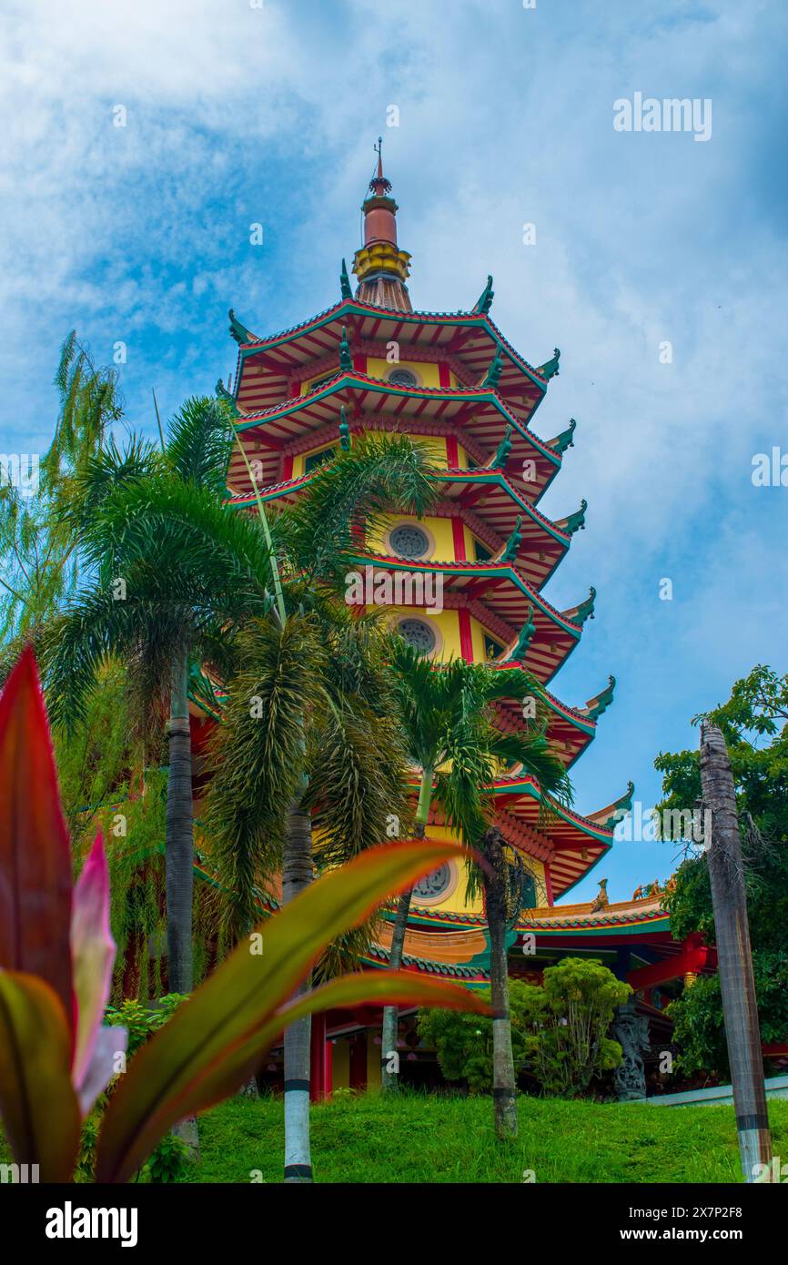 The dashing and popular spot of Avalokitesvara pagoda in the morning is ...