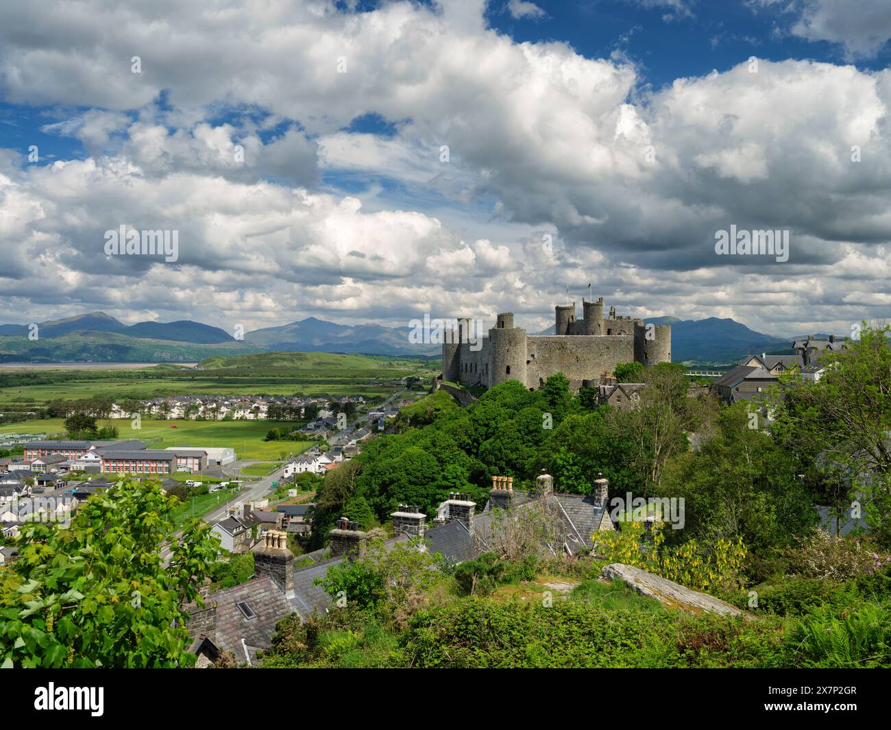 Built in the 1280s, Harlech castle stands on a high cliff and ...