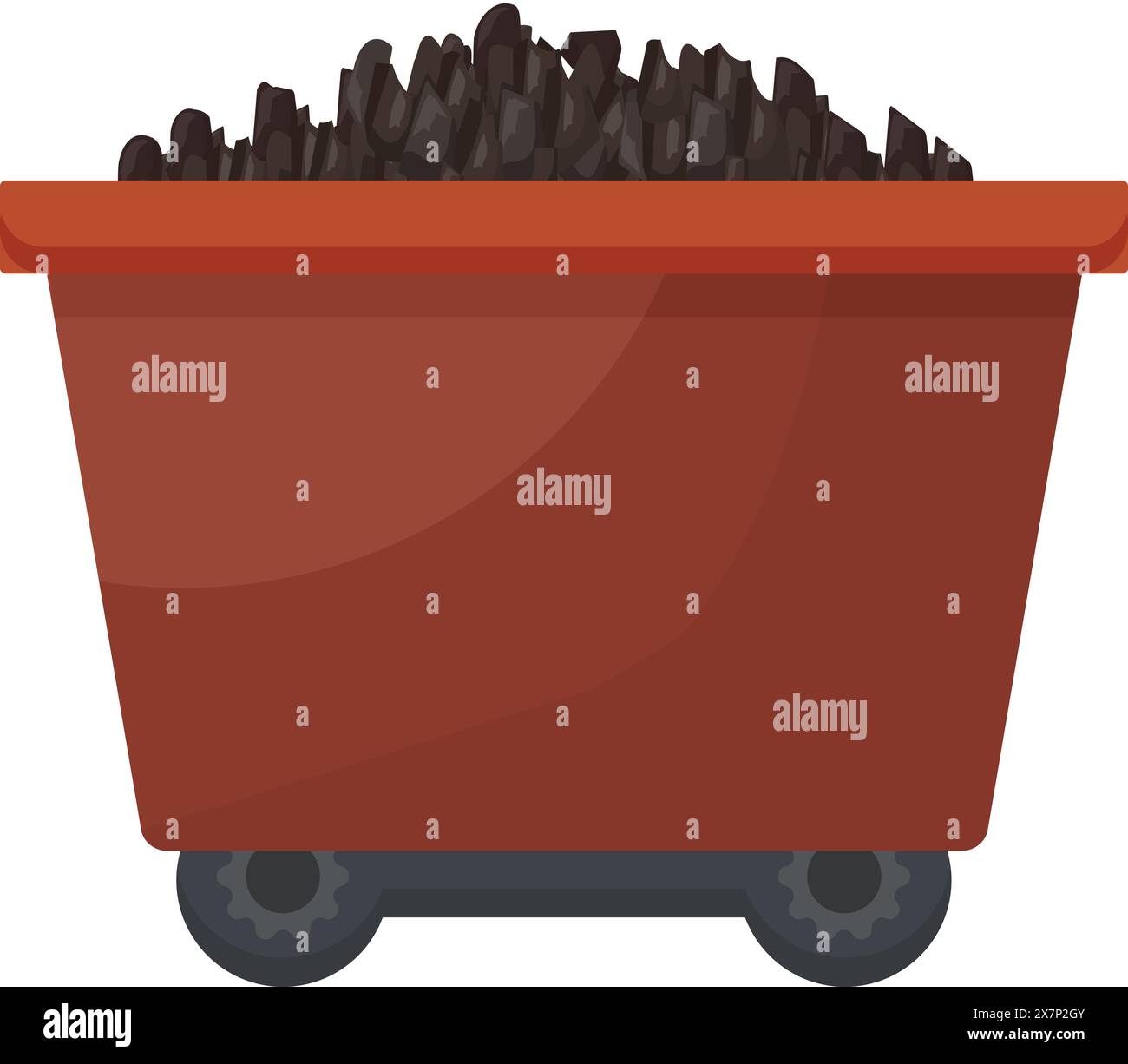 Mining cart full of coal illustration Stock Vector Image & Art - Alamy