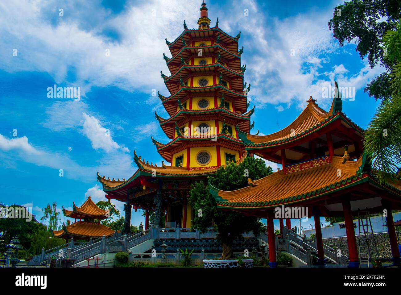 The dashing and popular spot of Avalokitesvara pagoda in the morning is ...