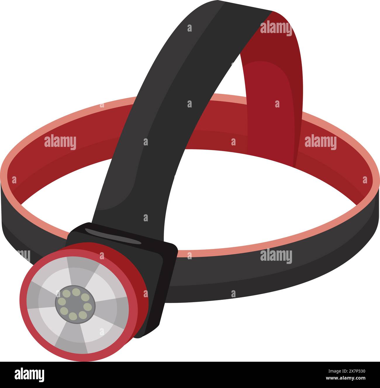 Vector illustration of a red headlamp Stock Vector Image & Art - Alamy