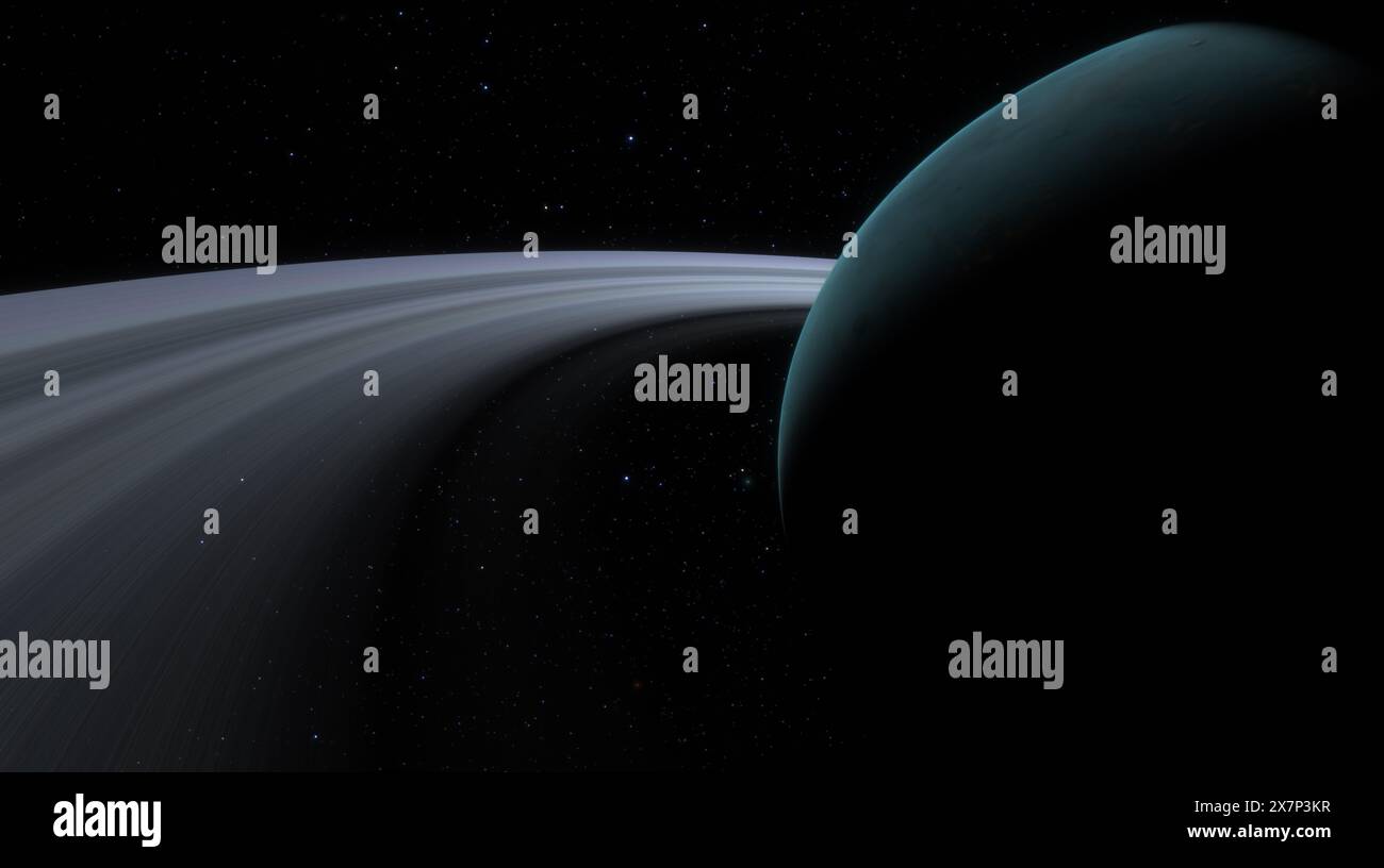 Breathtaking view of Saturns rings and dark side, captured in space ...