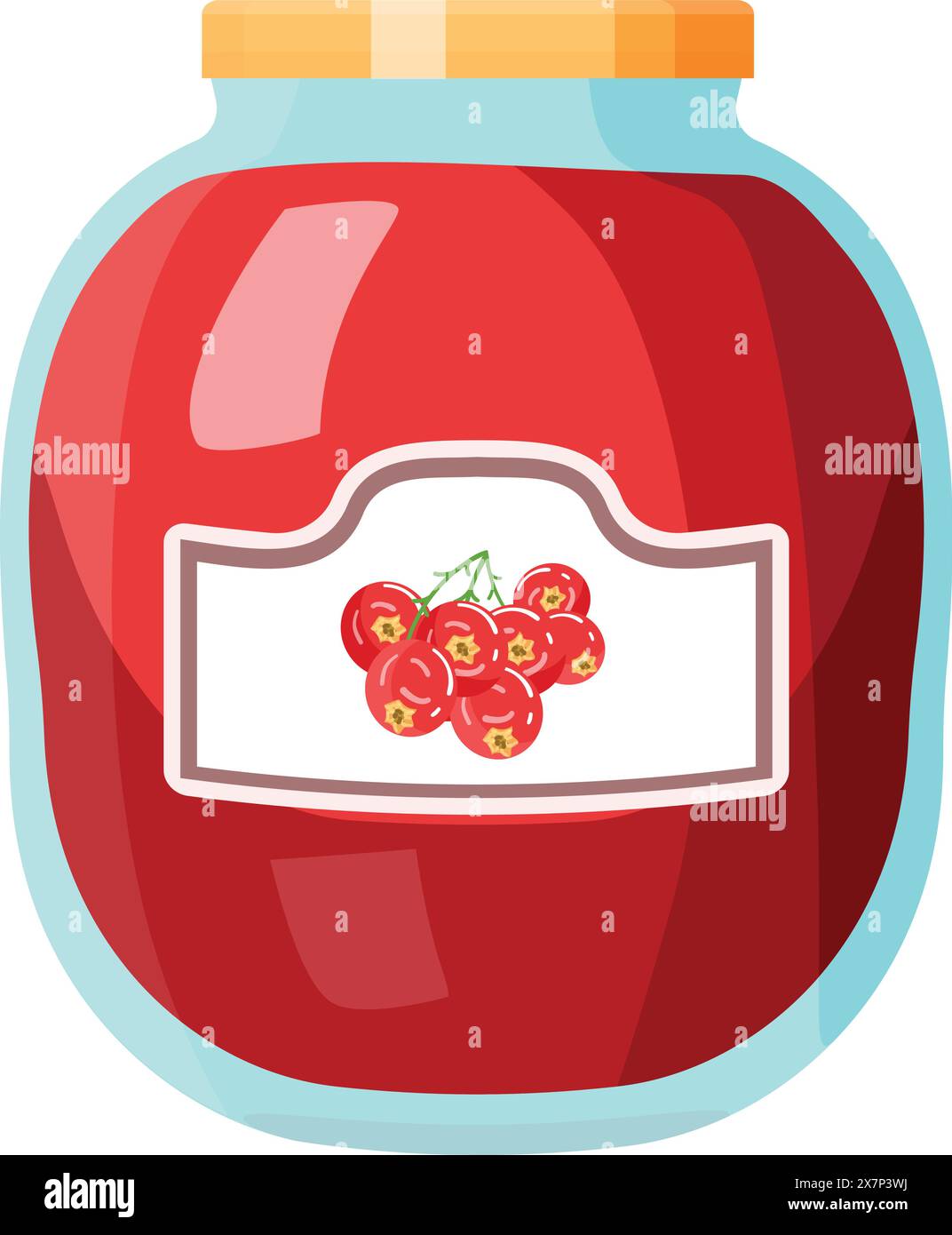 Cartoon illustration of cherry jam jar Stock Vector Image & Art - Alamy
