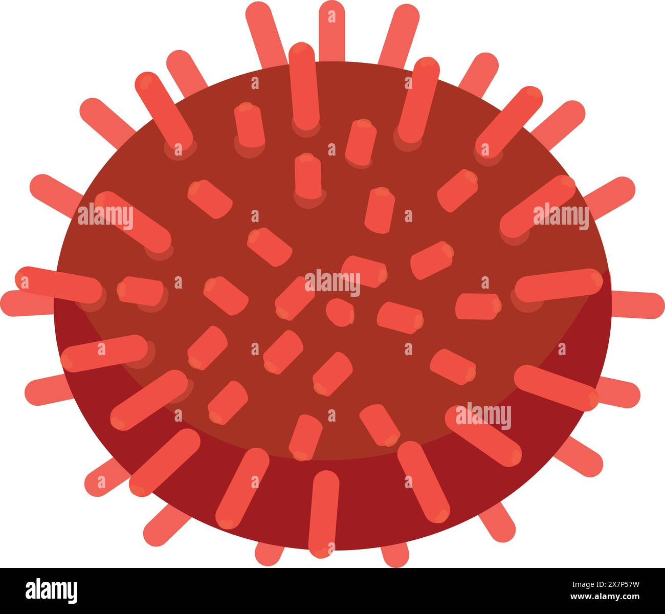 Red virus illustration on white background Stock Vector Image & Art - Alamy