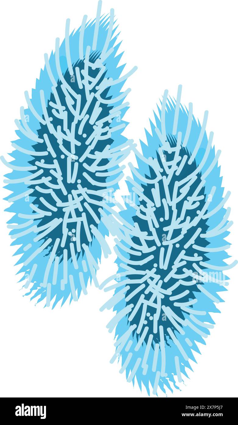 Stylized vector graphic of human lungs in shades of blue, symbolizing ...