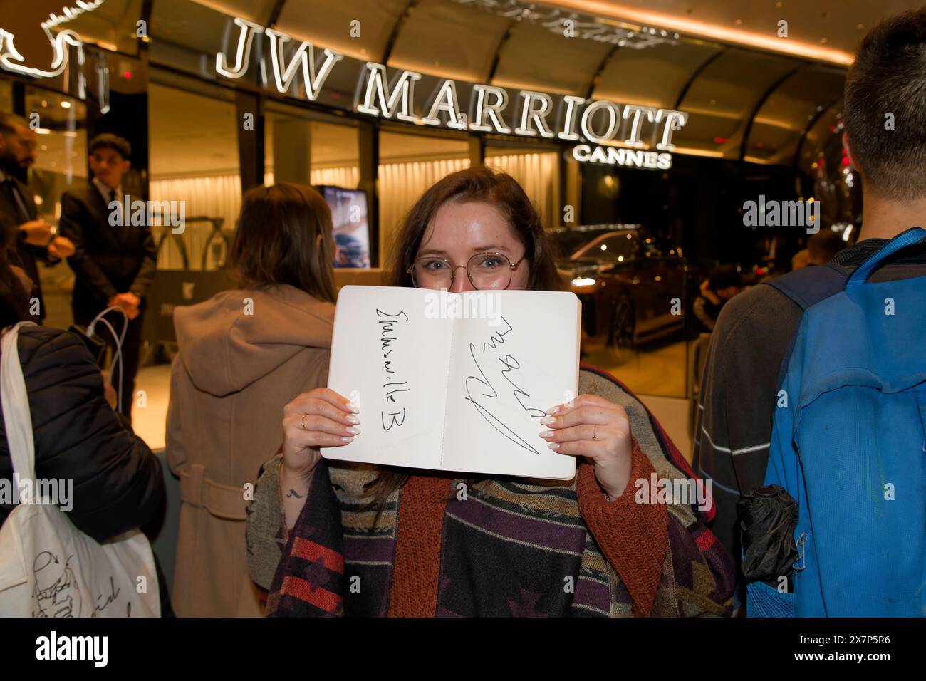 Cannes, France. 14th May, 2024. Autograph collector at the Cannes ...