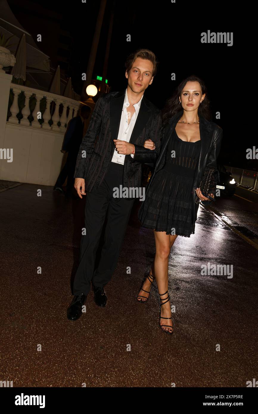 Cannes, France. 14th May, 2024. Cheyenne von Thun is seen with Celestin ...