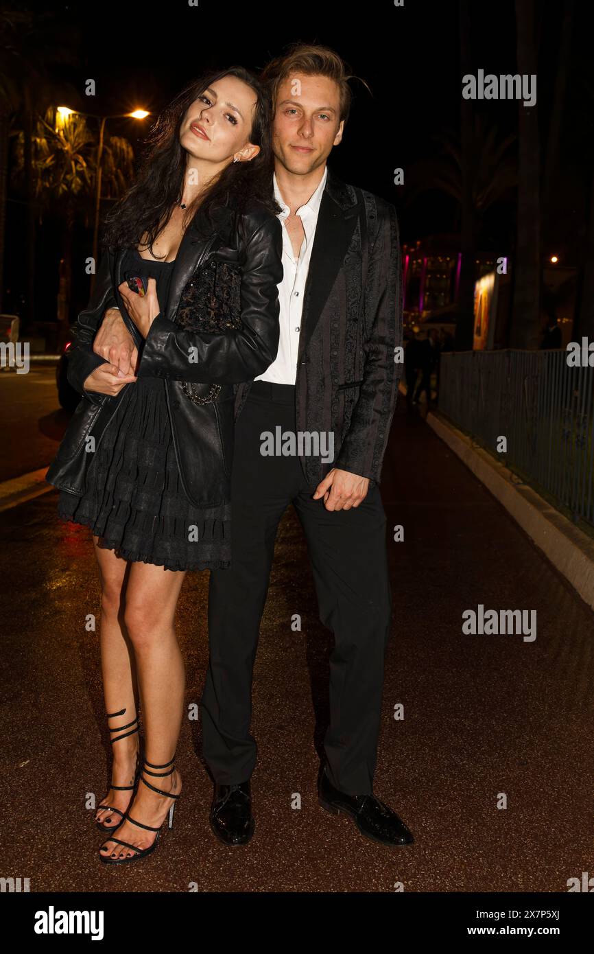 Cannes, France. 14th May, 2024. Cheyenne von Thun is seen with Celestin ...