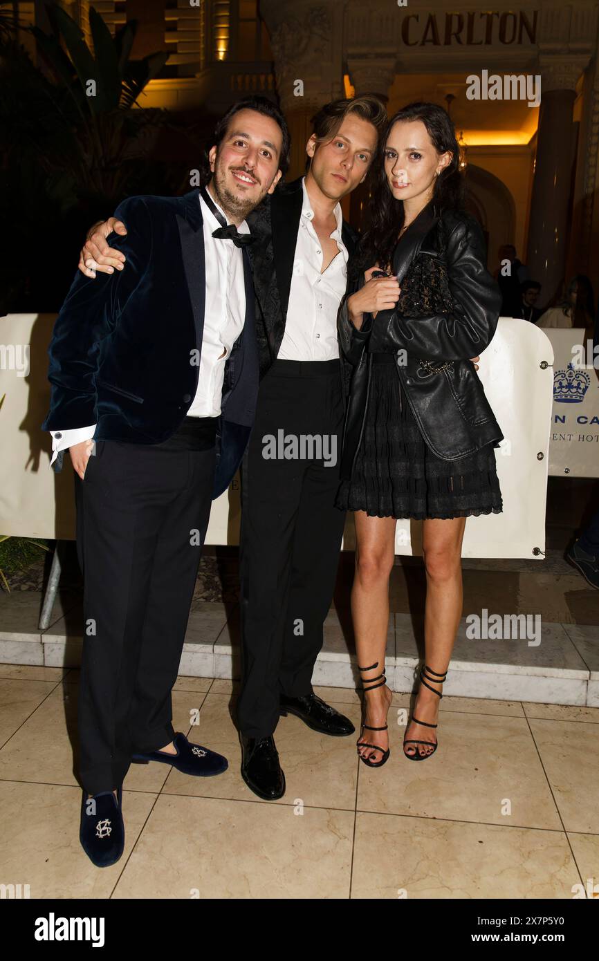 Cannes, France. 14th May, 2024. Cheyenne von Thun is seen with Celestin ...