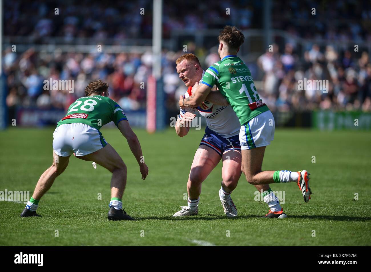 Wakefield, England - 19th May 2024 - Wakefield Trinity's Toby Boothroyd. Rugby League Betfred ...