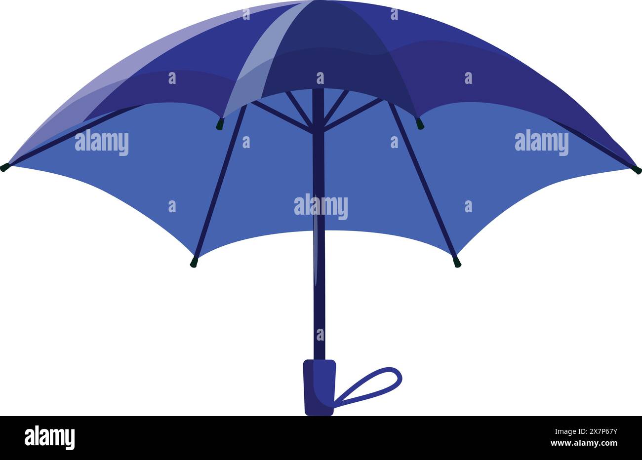 Vector illustration of a blue umbrella Stock Vector Image & Art - Alamy