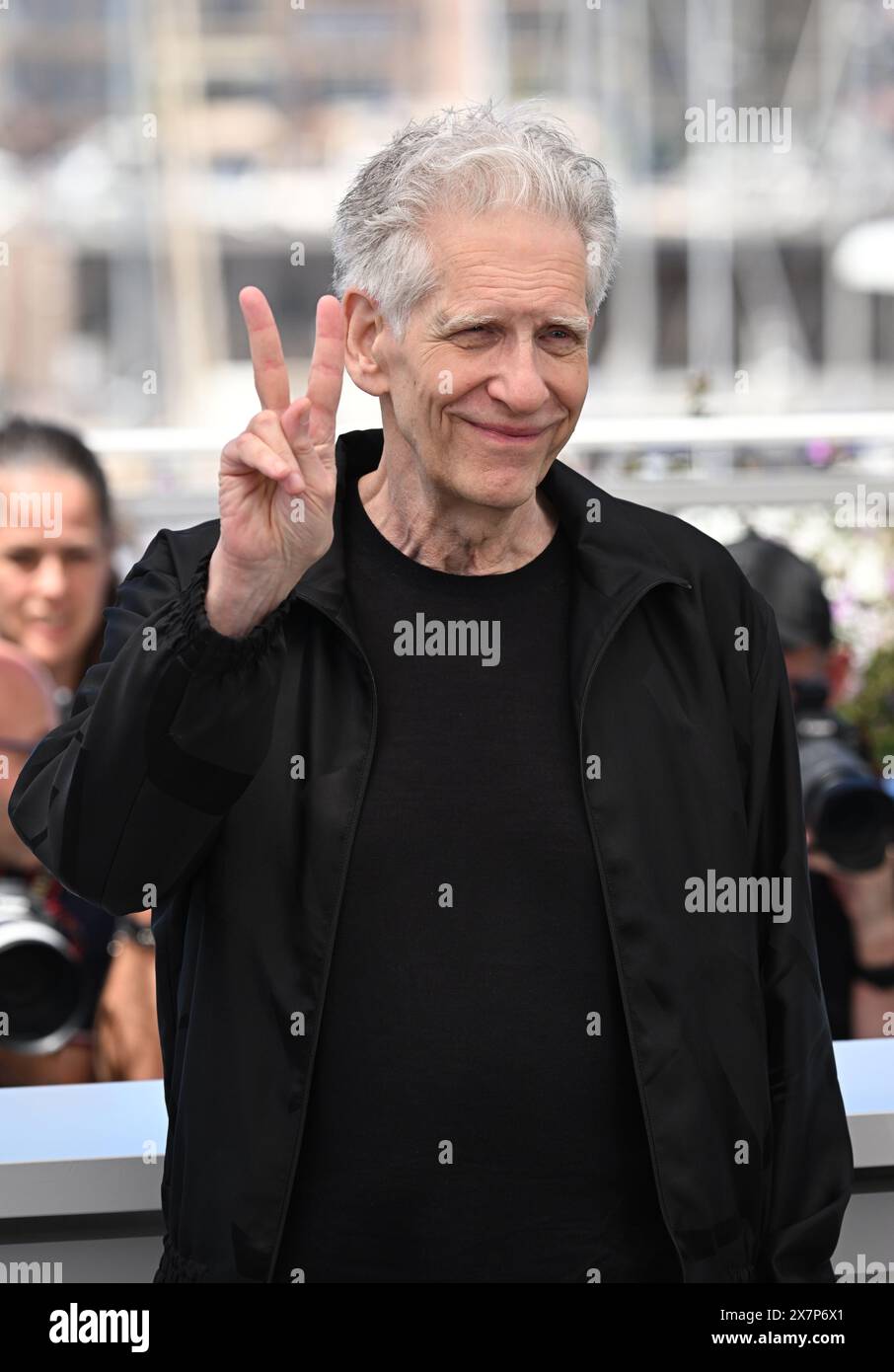 Director David Cronenberg attends The Shrouds (Les Linceuls) photocall ...
