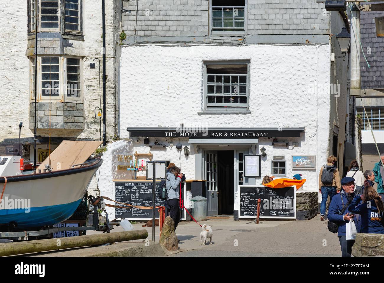 The Mote Restaurant and Bar in the Cornish fishing village of Port ...