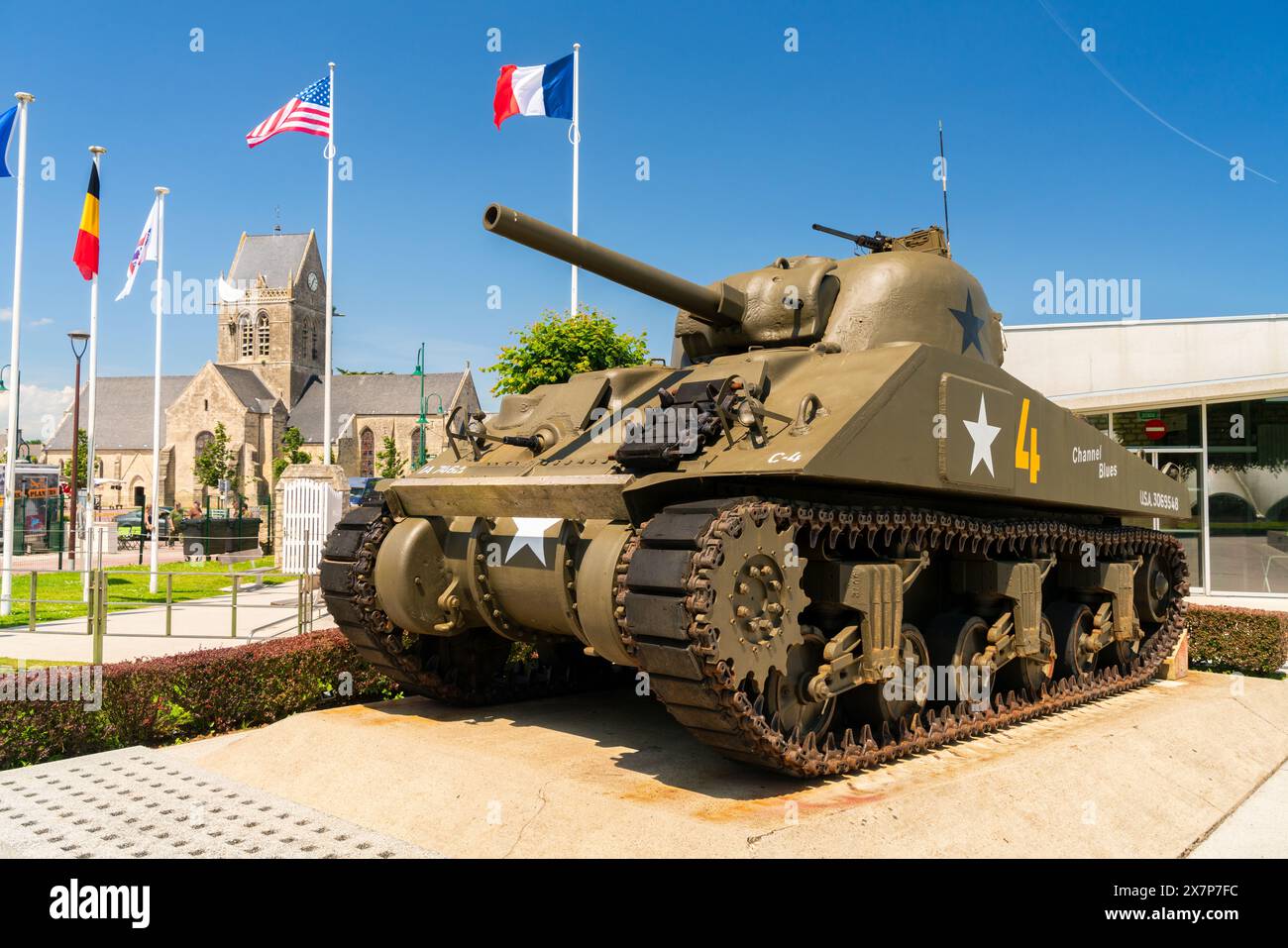 NORMANDY, FRANCE - June 1, 2017: NORMANDY, FRANCE - June 1, 2017: US ...