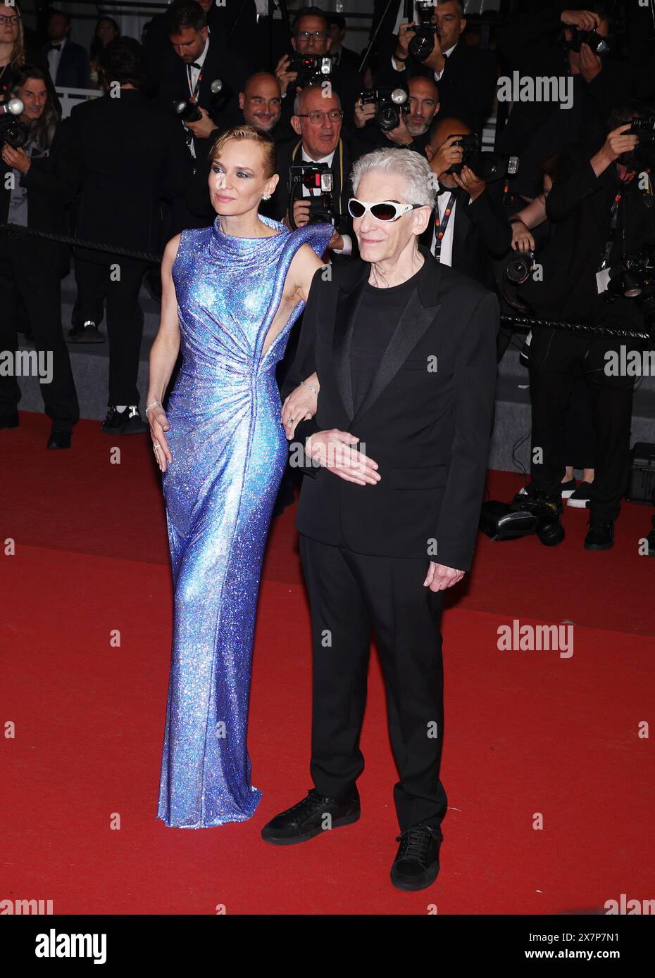 Cannes, France. 20th May, 2024. Diane Kruger, David Cronenberg attend ...