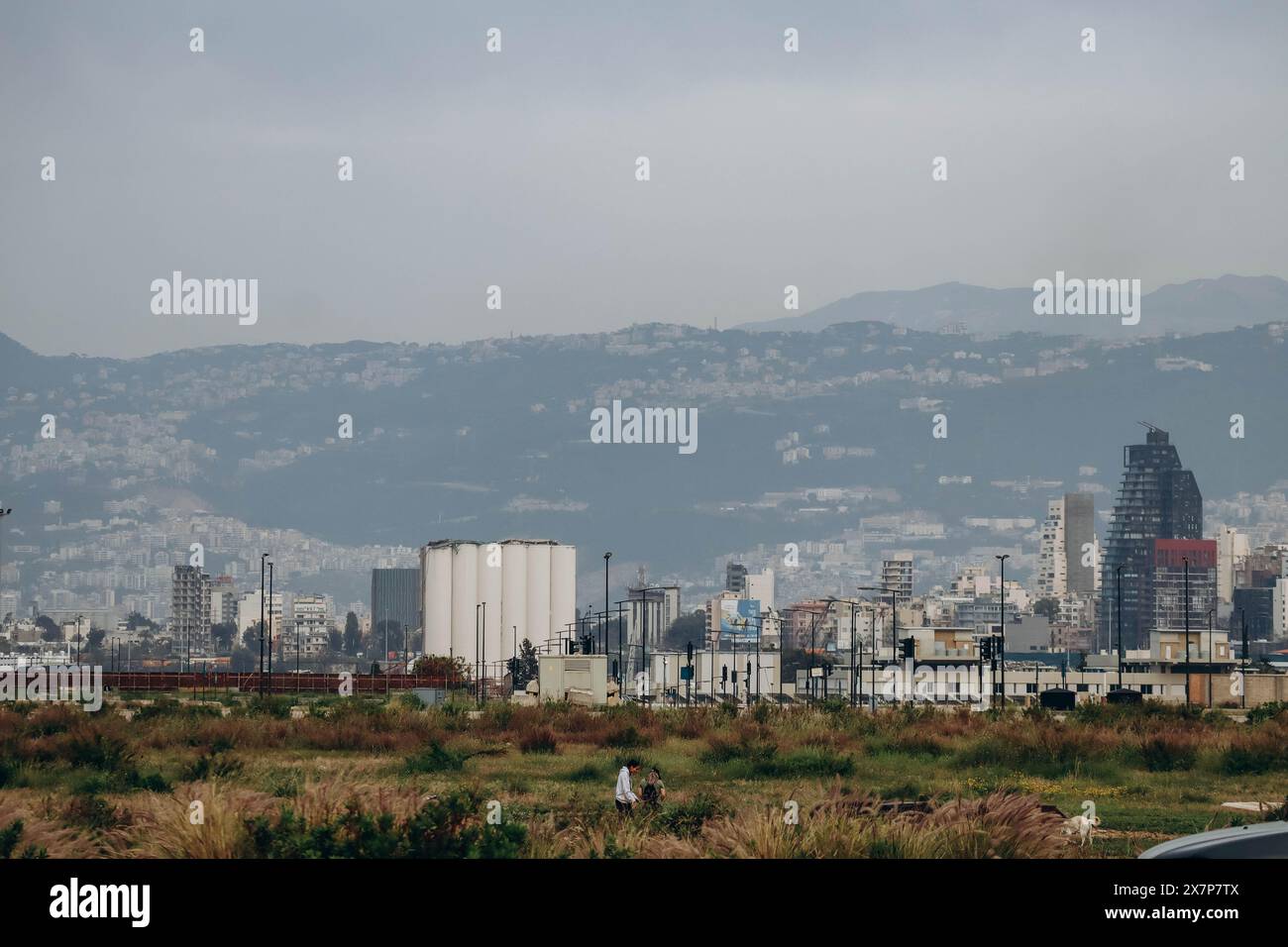 Beirut, Lebanon — 24.04.2023: Area of the massive explosion in the Port ...