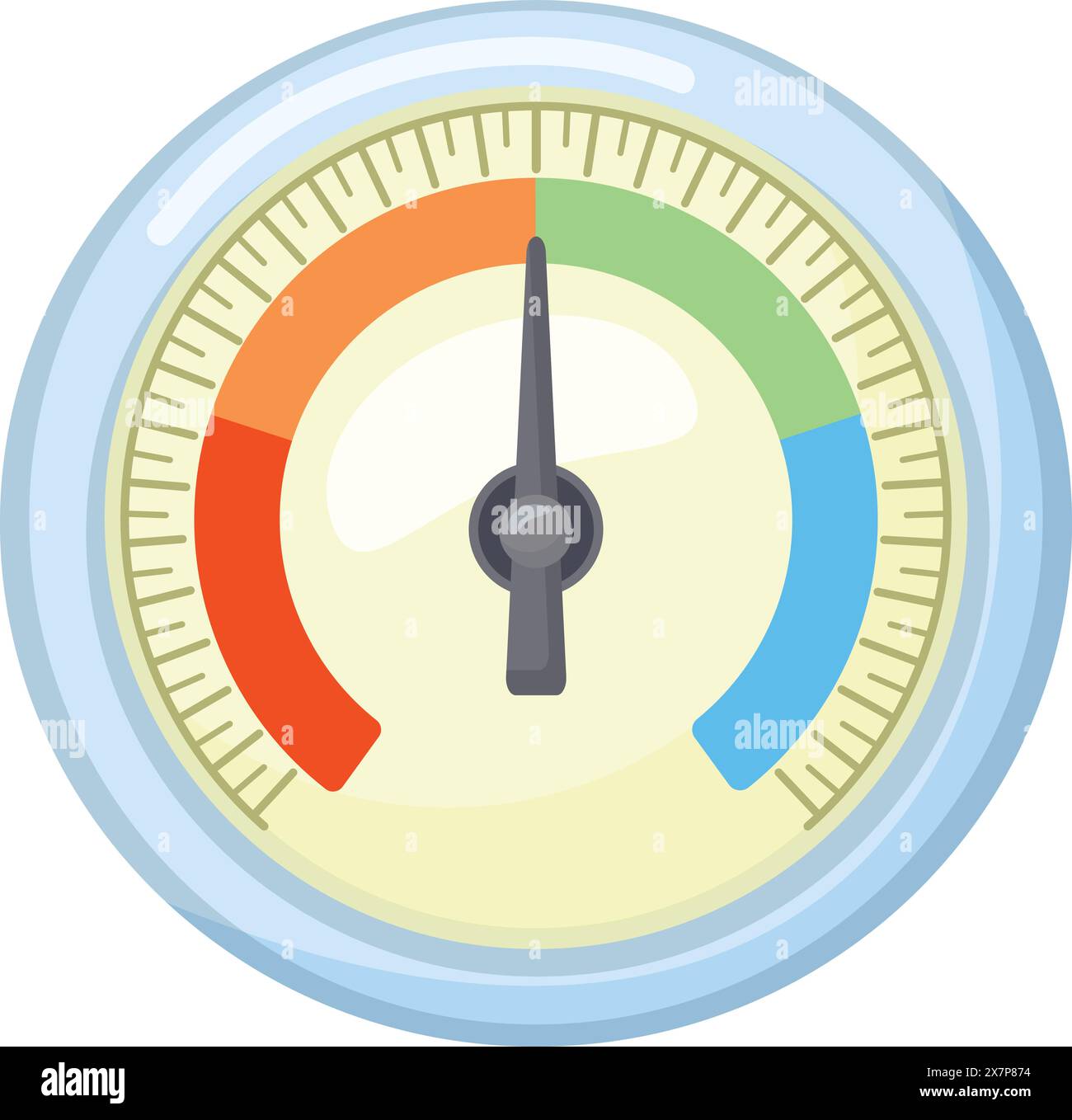 Colorful simplistic pressure gauge illustration Stock Vector Image ...