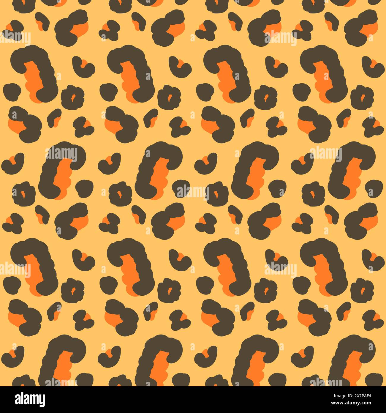 Leopard seamless pattern. Stylized spots simply loop ornament. Vector ...