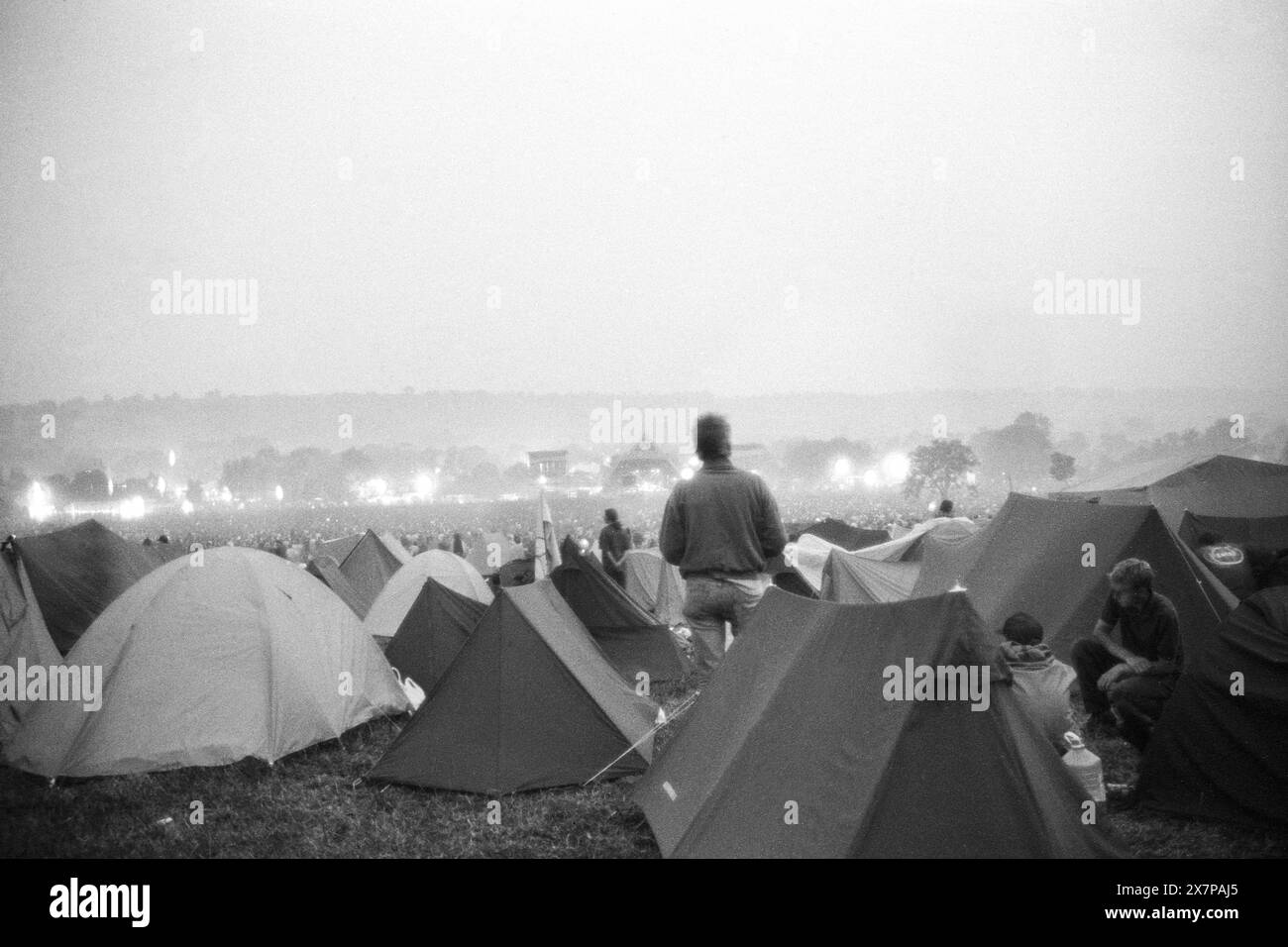 Glastonbury festival site view from hi-res stock photography and images ...