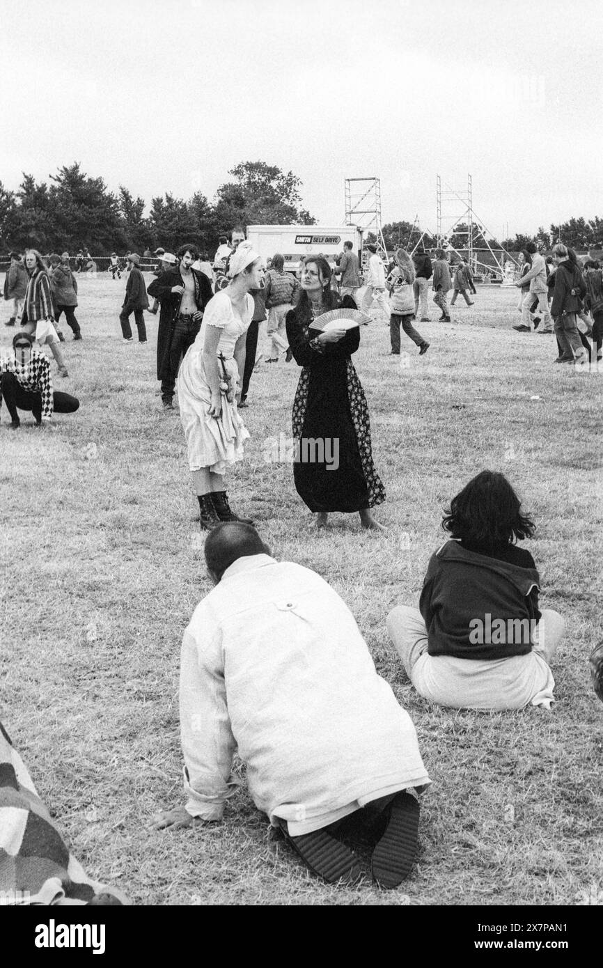 CIRCUS FIELD, GLASTONBURY 95: Performers perform in the Circus Field at ...