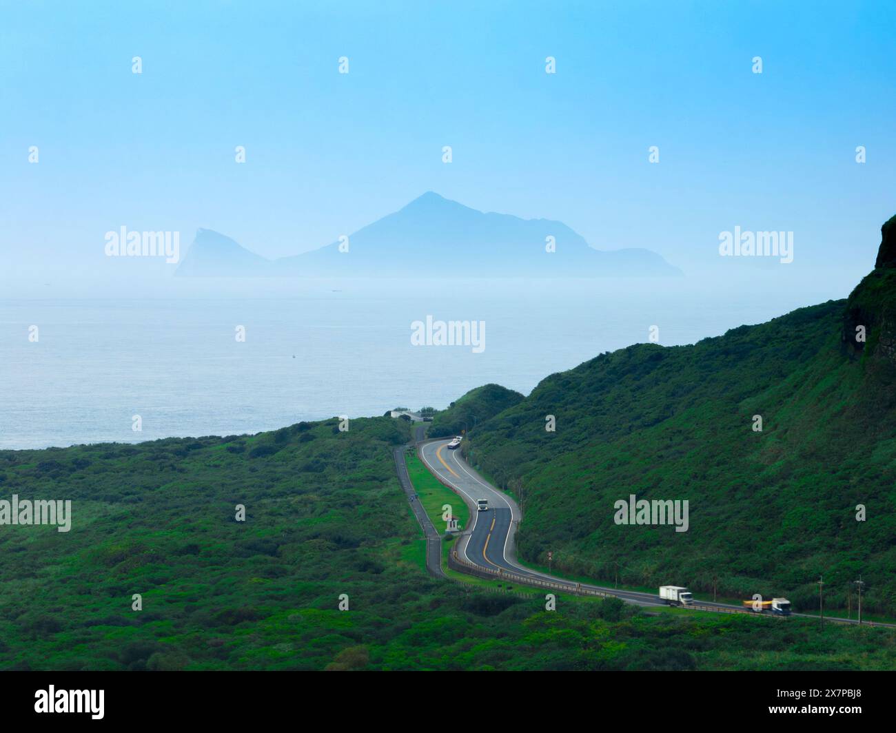 Aerial view of Guishan Island and Sandiaojiao ,Taiwan Stock Photo - Alamy