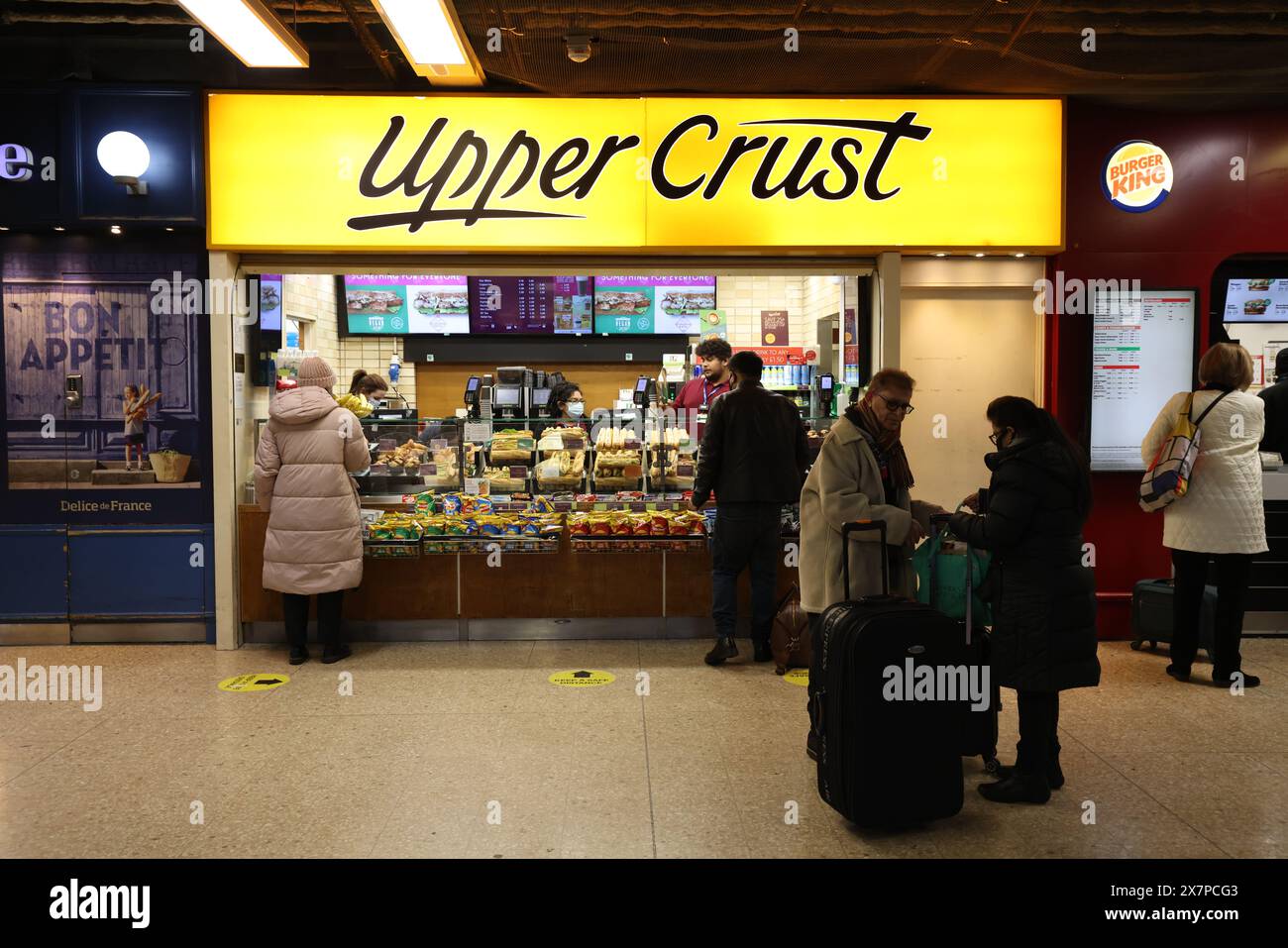 File photo dated 04/02/22 of an Upper Crust in Euston Station, London ...