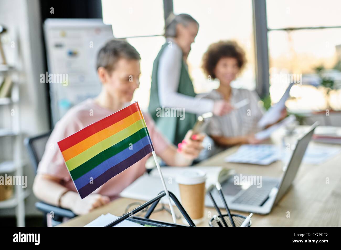 Progress pride flag lgbtq workplace hi-res stock photography and images ...