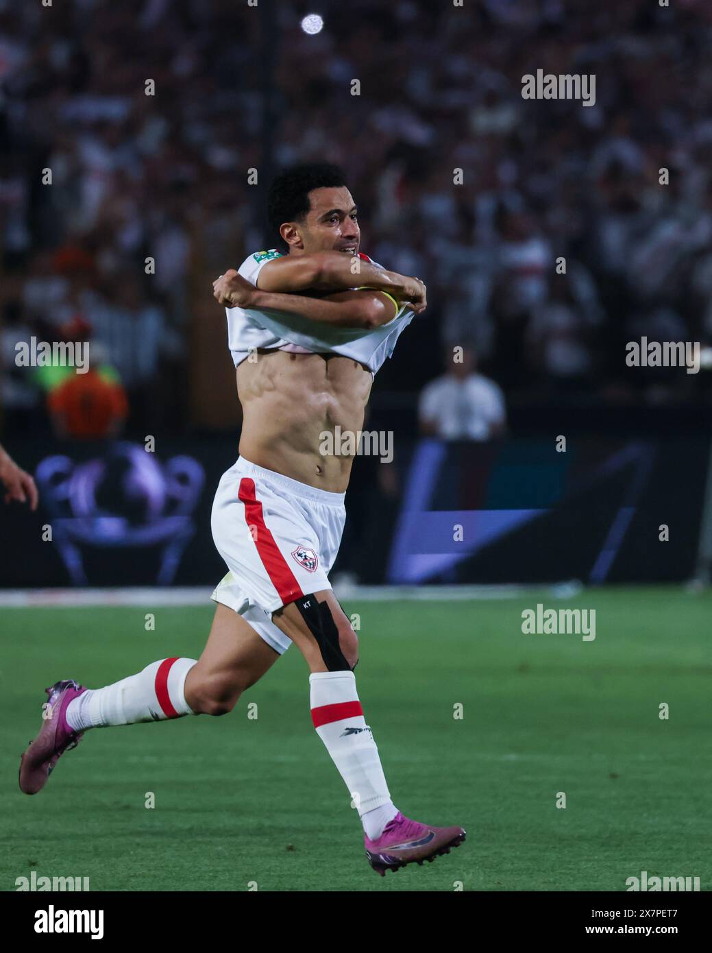 CAIRO, EGYPT - MAY 19: Omar Gaber of Zamalek celebrates after winning ...