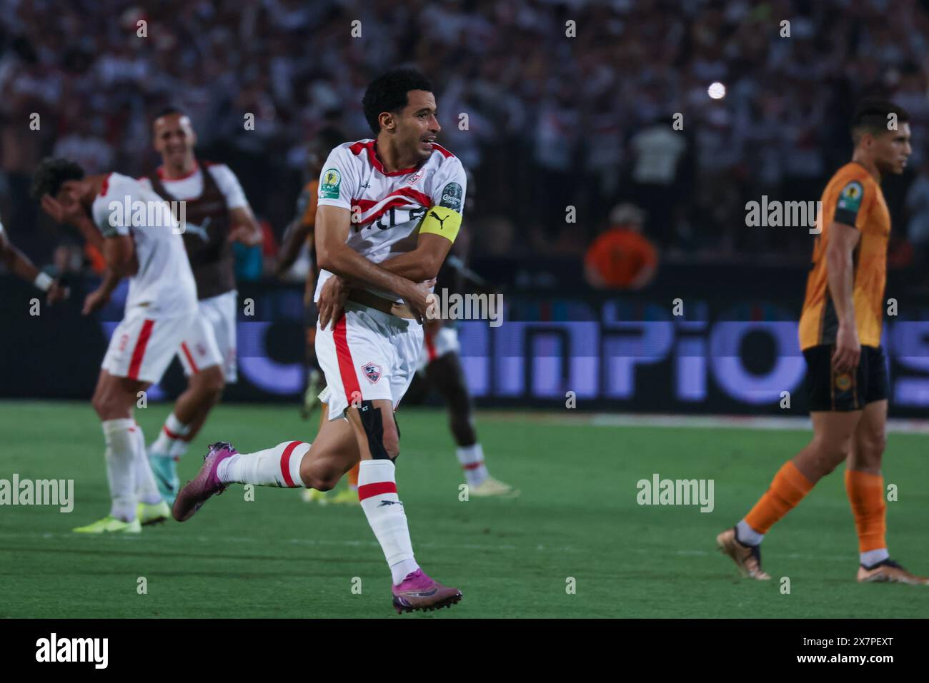 CAIRO, EGYPT - MAY 19: Omar Gaber of Zamalek celebrates after winning ...