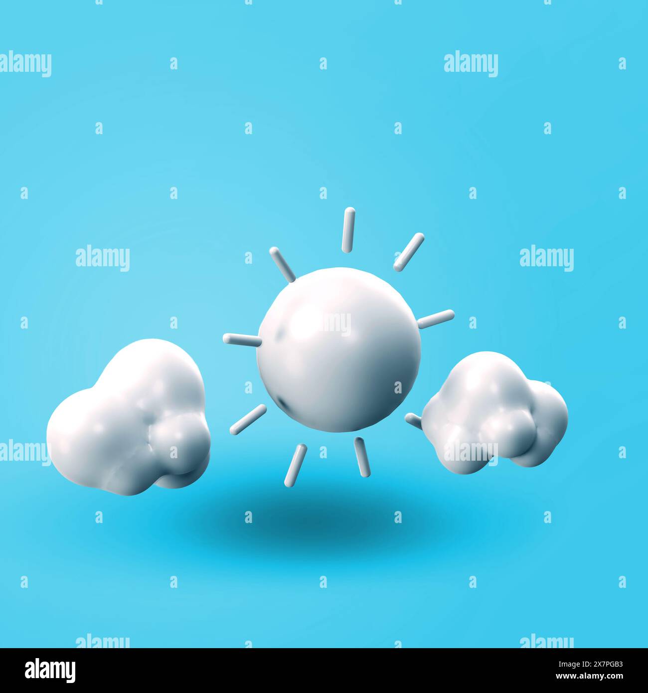 Various design 3d objects icons - weather Stock Photo - Alamy