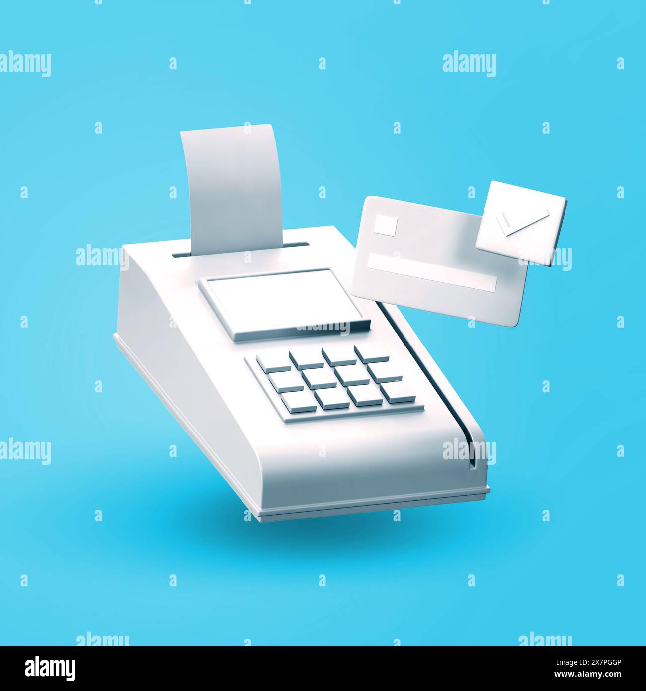 Various design 3d objects icons - cashier machine atm Stock Photo - Alamy