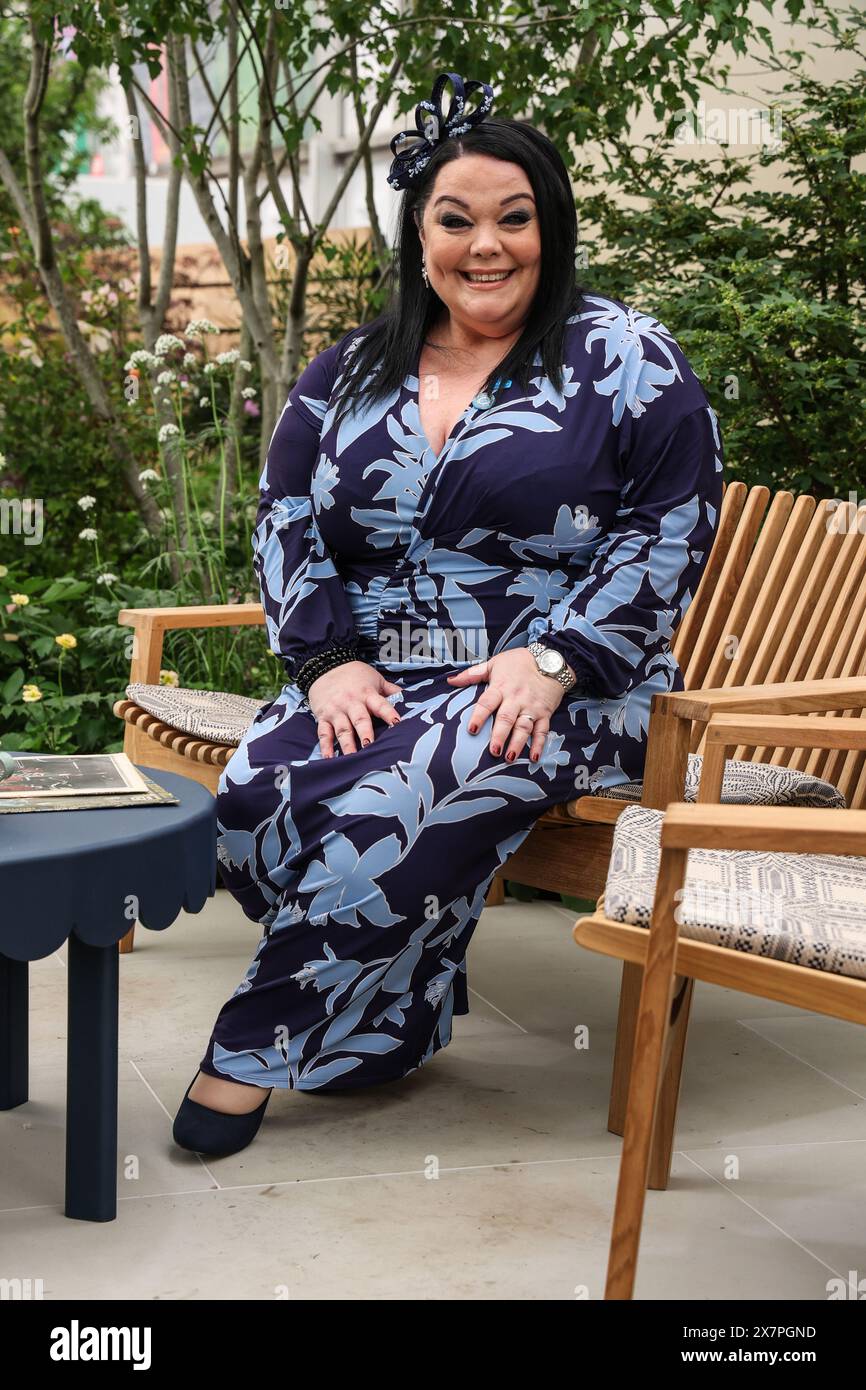 London, UK. 20th May, 2024. Lisa Riley seen attending the RHS Chelsea ...