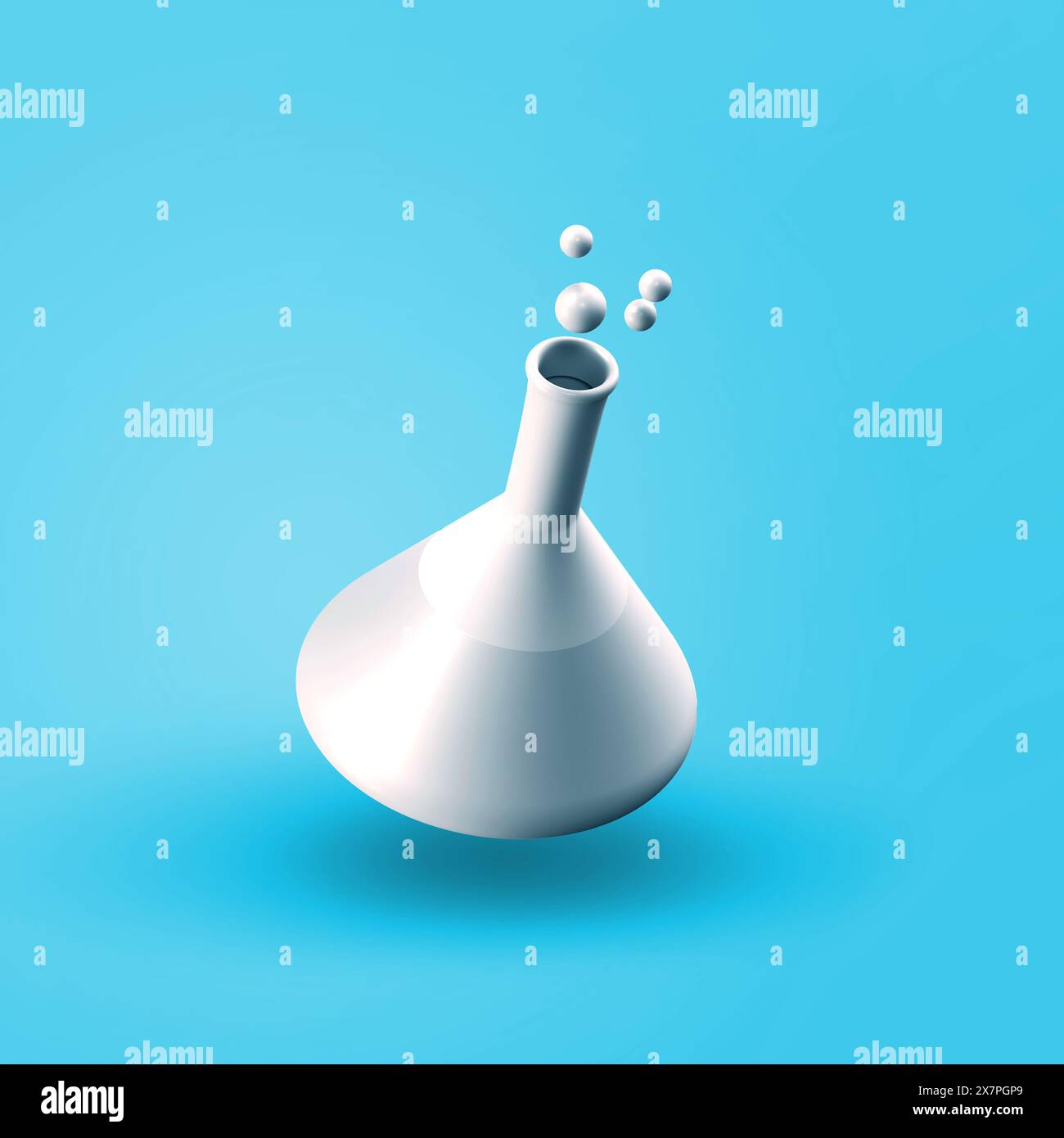 Various design 3d objects icons - flask science Stock Photo - Alamy