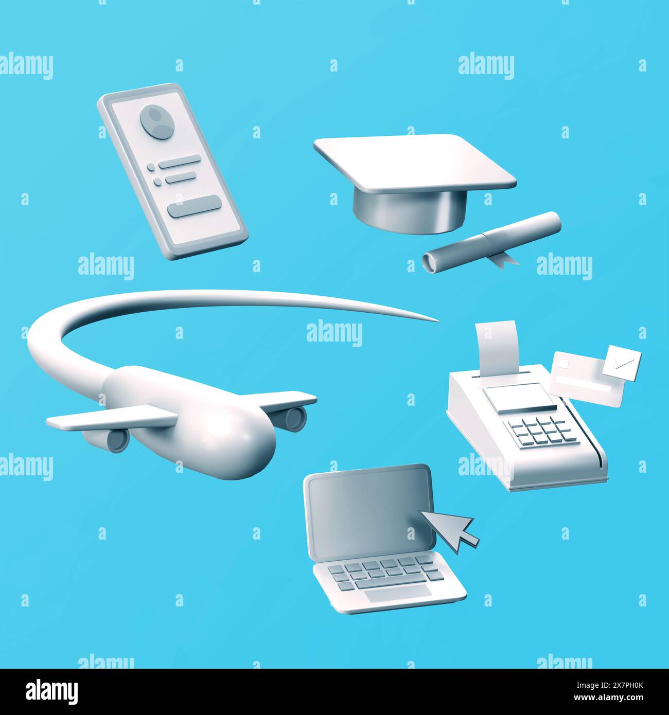 Various design 3d objects icons - series 01-04 Stock Photo - Alamy