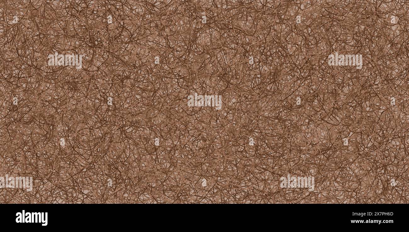 Fibrous seamless pattern from coconut coir. The carpet is warped and ...