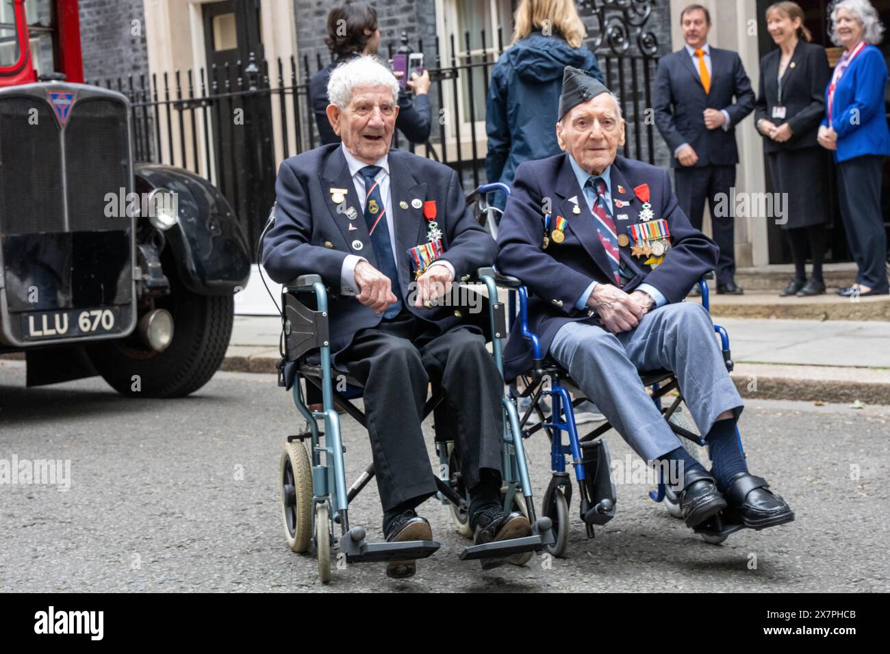 London, UK. 21st May, 2024. D Day commemorations in Downing Street ...