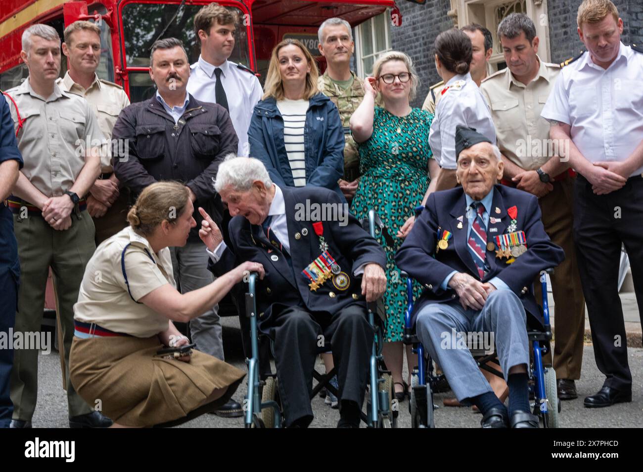 London UK 21st May 2024 D Day commemorations in Downing Street London ...