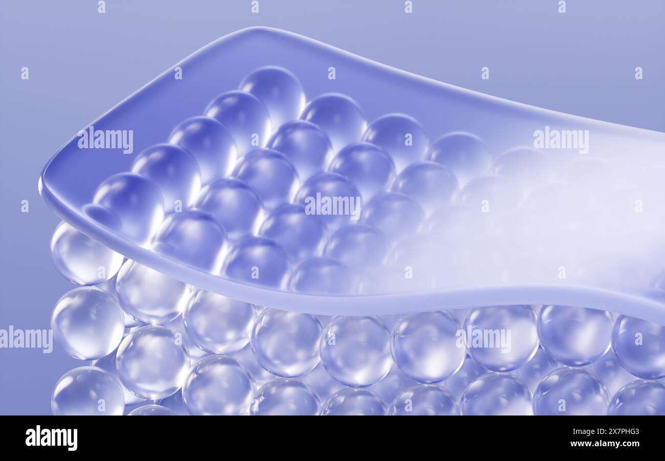 Skin cell background with cosmetics concept, 3d rendering. 3D ...